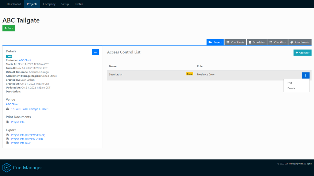 Features - Cue Manager