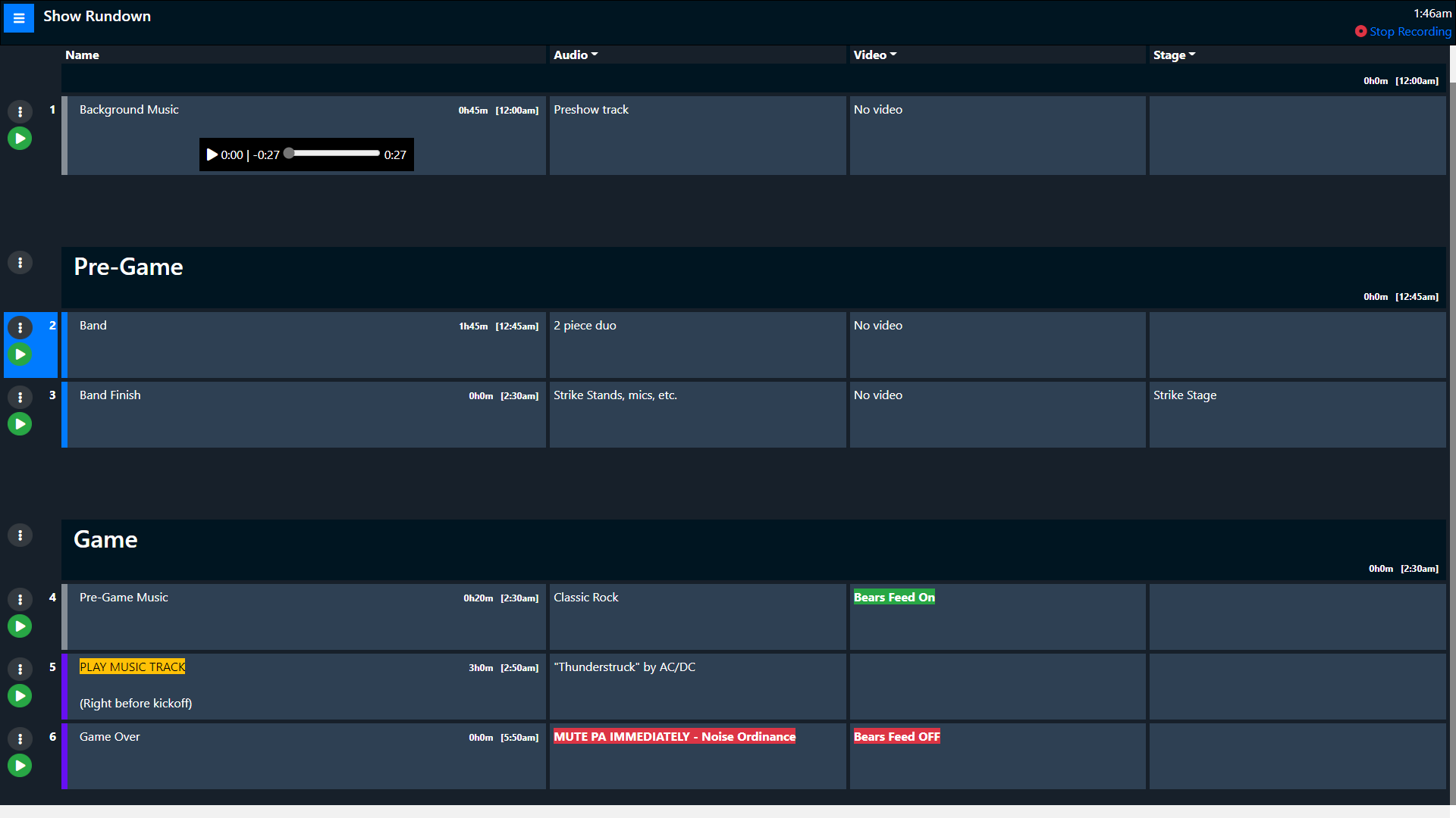 Features - Cue Manager