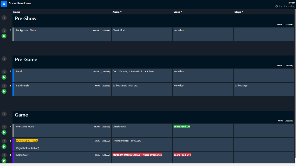 Features - Cue Manager
